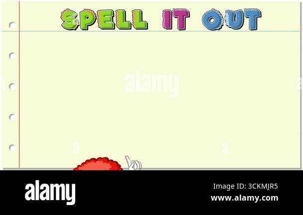 A playful animation with a clown character guiding children to spell ...