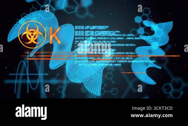 Hex code pulsing causing biohazard helix flashing emergency, flickering ...
