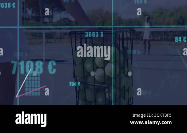 Coach reaching into basket and plucking ball, initiating finance bars ...