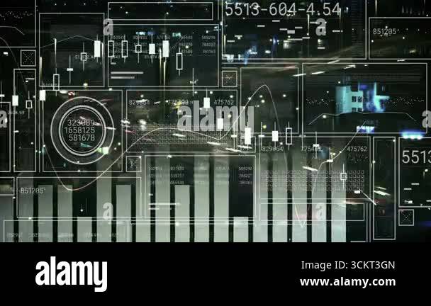 Semi-transparent overlay appearing on highway, charts animating gauges ...