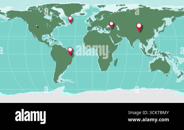 Animation of a world map with airplanes and dynamic bar graphs ...