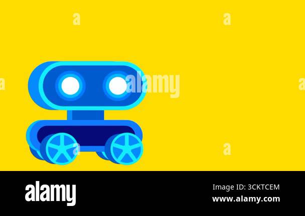 A small and friendly AI robot on a bright background, representing ...