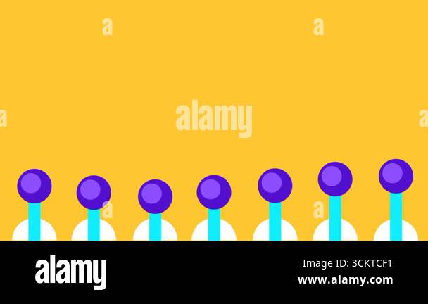 A row of digital signal nodes aligned in sequence, symbolizing ...