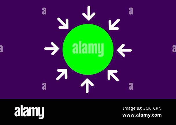 Centered circle greenscreen with arrows pointing inward, perfect for ...