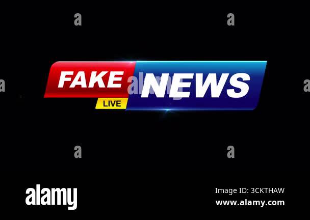 FAKE NEWS logo same as News logo badge symbol animation template ...