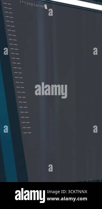 Animation on computer screen with reflection of person in background ...