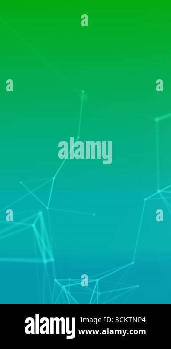 Animation of network of connections on green background. global ...