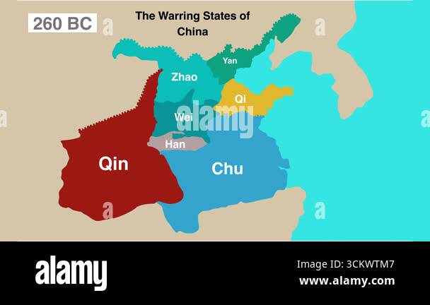 motion of history and geography, warring states of china map, Warring ...