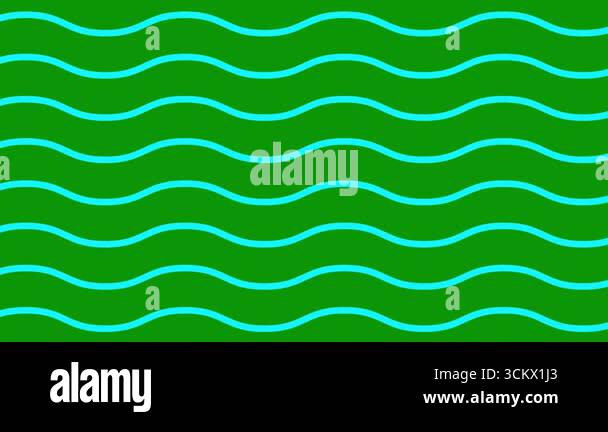 Animated blue wavy lines. Linear background. Decorative pattern. Looped ...