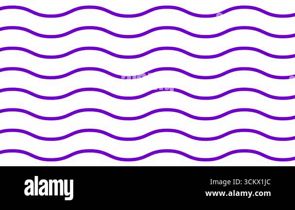 Animated violet wavy lines. Linear purple background. Decorative purple ...