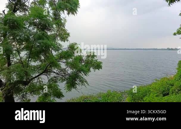Flowing river water in natural landscape Stock Video Footage - Alamy