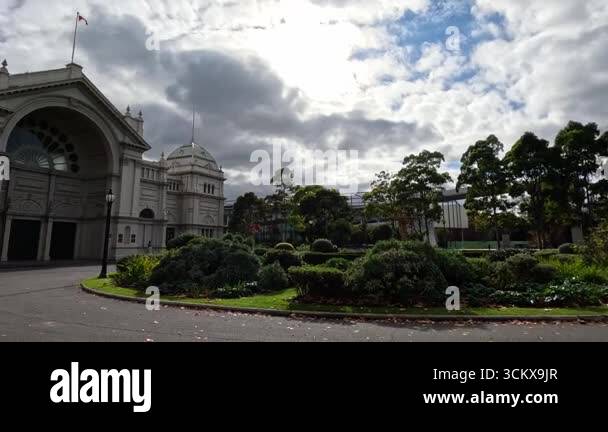 Historic architecture amidst lush greenery in Melbourne Stock Video ...