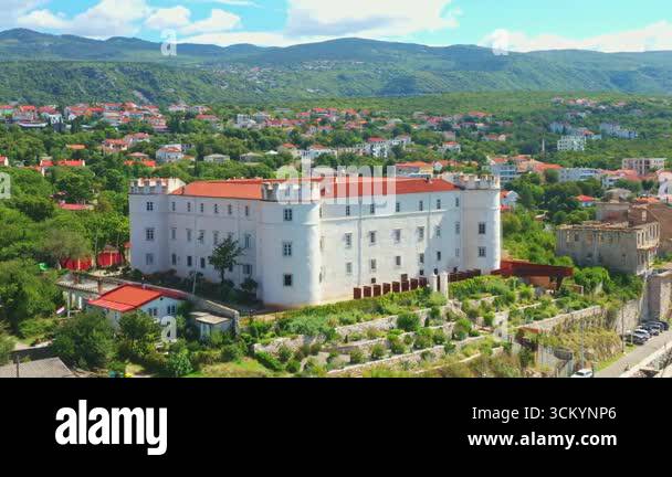Old Frankopan castle in town of Kraljevica in Kvarner bay, Adriatic ...