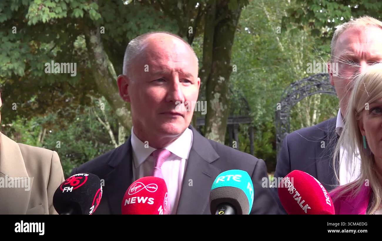 Presidential candidate Jim Gavin speaks to the media Stock Video Footage - Alamy