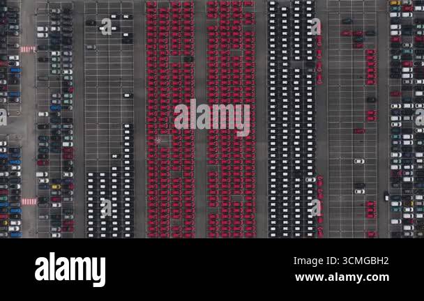 car manufacturing industry in northern Italy, Turin, top down aerial ...