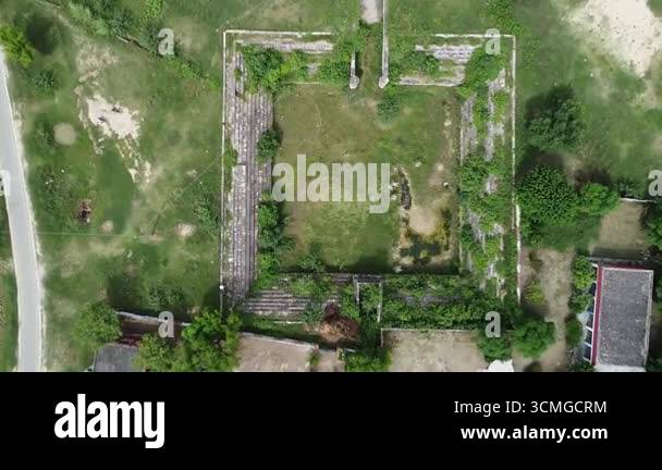 Drone Tilt Shot Over Queen Mango Water Pond in Dongi Sar Village Sohawa ...