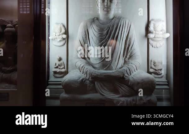 Seated Buddha Statue in Gandharan Style Preserved in Taxila Museum ...