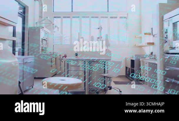 After frame2 translucent binary digits appearing on worktable and ...