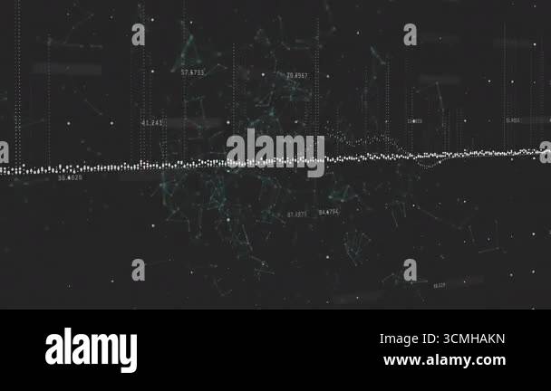 Receiving input, data band animating clusters shifting and spikes ...