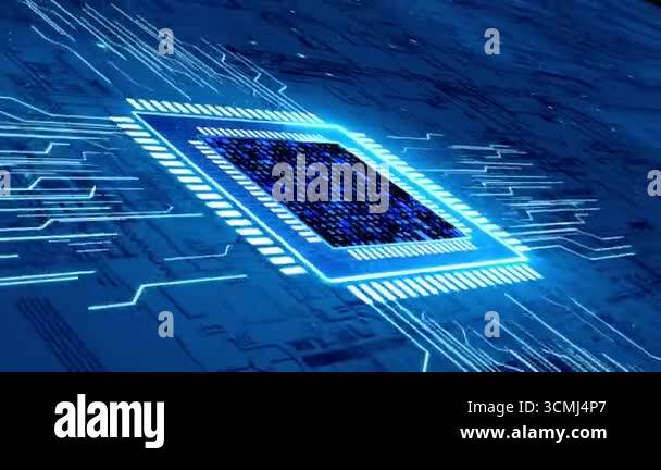 High-tech big data smart chip design animation Stock Video Footage - Alamy
