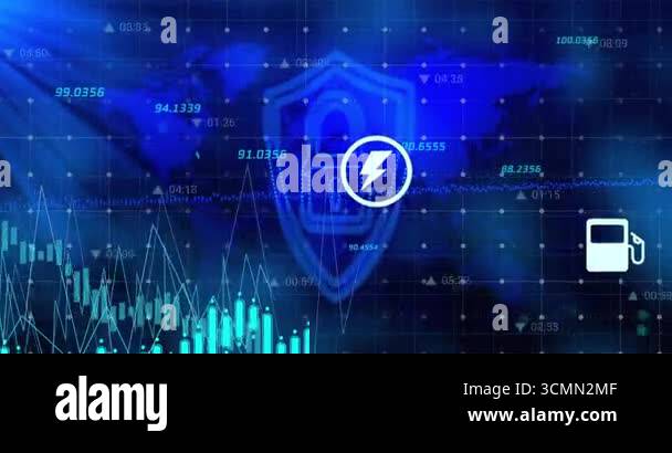 Lightning bolt appearing right igniting shield lock as icons shifting ...