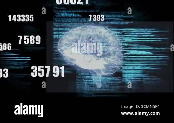 Opening with wireframe brain materializing while data overlays swirling ...