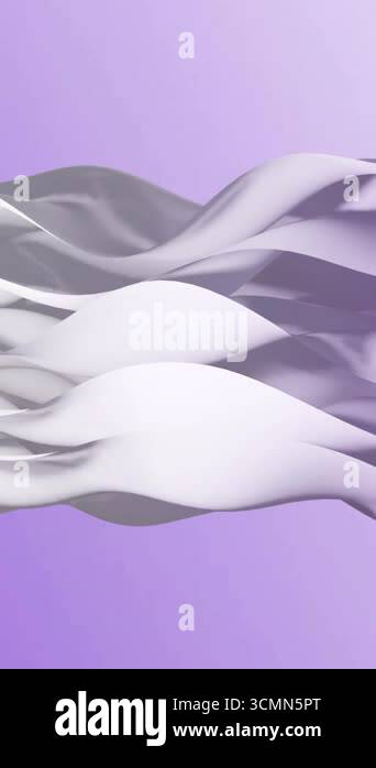 Animation of white to purple layers waving over purple background ...