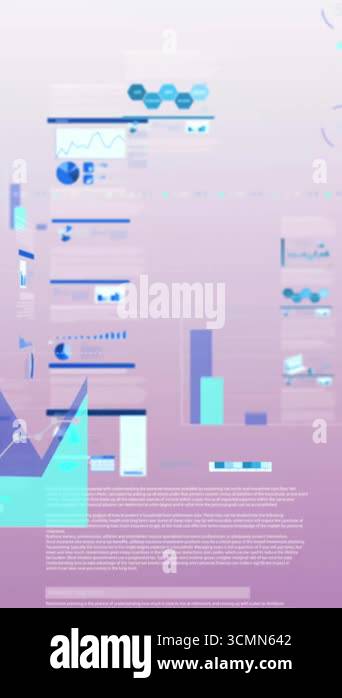 Animation of multiple graphs and trading board against gradient ...