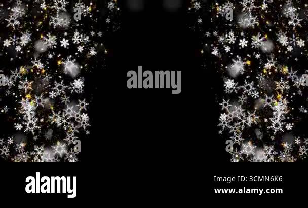 A Magical Christmas Looping Animation Featuring Sparkling Snowflakes ...