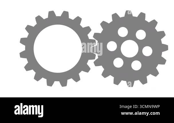 Gears rotating in synchronized mechanical motion Stock Video Footage ...