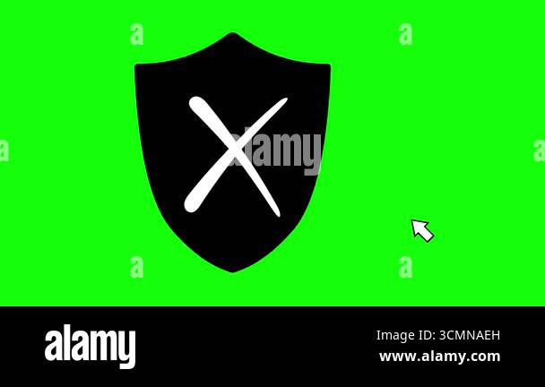 video animation black and white concept icon computer cursor mouse click on disabled and enabled ...