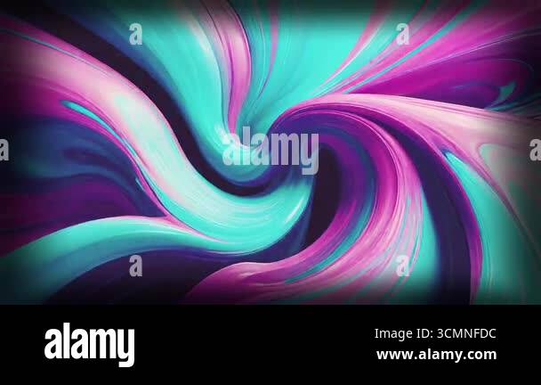 Abstract 3D Render of Cyan and Magenta Swirls. A vibrant, futuristic ...