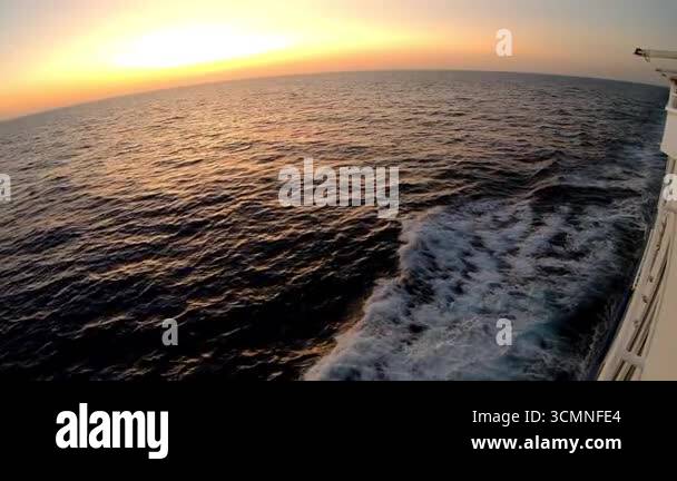 Ocean view in three frames, illustrating the beautiful sunset colors ...