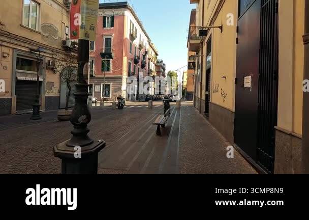Empty street scene in Naples, Italy Stock Video Footage - Alamy