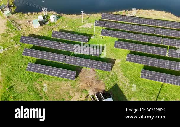 Drone footage captures a solar panel farm in Cromwell, New Zealand ...