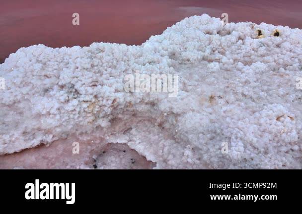 Kuialnyk Estuary, pure salt Sodium chloride crystallized on the rocks ...