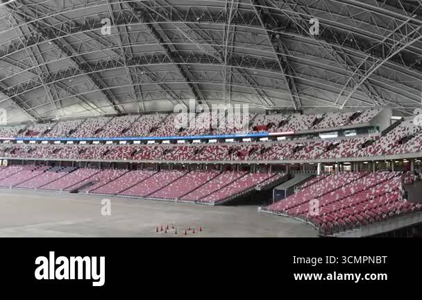 Singapore-6 Sep 2025: Interior view of Singapore National Stadium. With ...