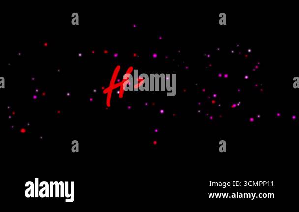 Animated text writing World Heart Day with a sparkling particle effect ...