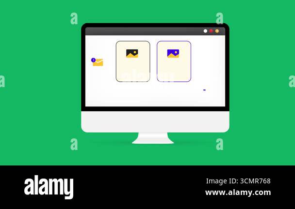 Advertisement testing concept with A and B two ads showing on the ...