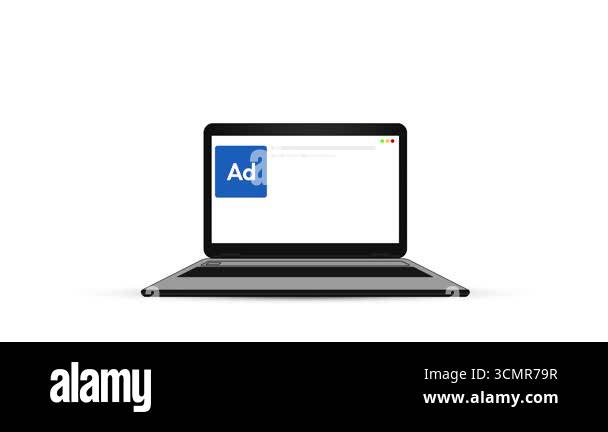 Multiple colorful ads showing on the laptop screen with colorful ...