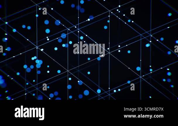Abstract digital data grid lines background, 3d rendering Stock Video ...