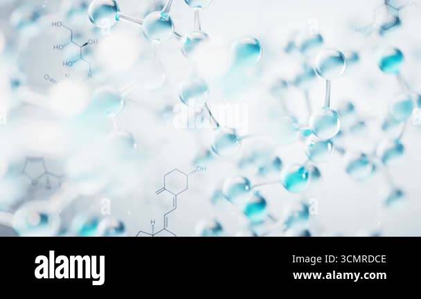 Transparent molecules background, 3d rendering Stock Video Footage - Alamy