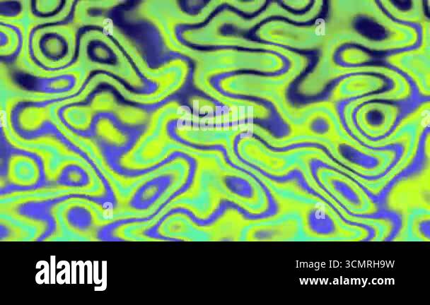 Abstract video color topographic relief map, wavy, liquid, psychedelic ...