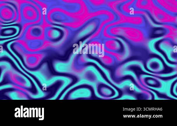 Abstract video color topographic relief map, wavy, liquid, psychedelic ...