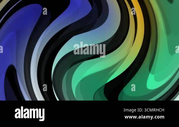Turning abstract swirl stripe green black background animated, Abstract ...