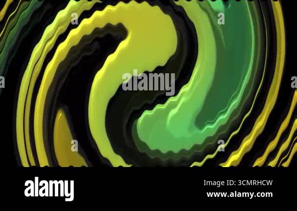 Turning abstract swirl stripe green black background animated, Abstract ...