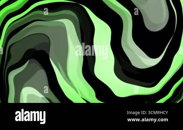 Turning abstract swirl stripe green black background animated, Abstract ...