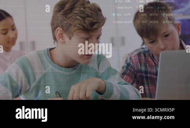 Classmates Connecting Wires At Tech Class Table Typing Commands Monitoring Sensor Data