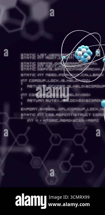 Animation of atoms and scientific data processing over network of connections. Global science ...