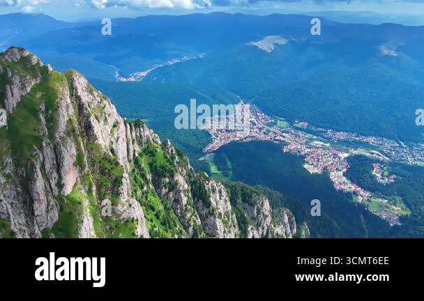 Stunning mountain view, lively town. Breathtaking view of rugged ...